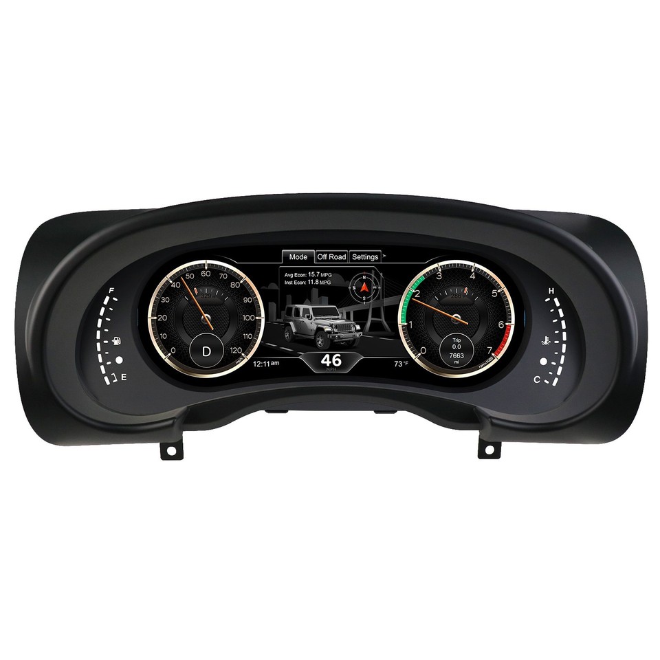 12.3 inch Digital Dash Instrument Cluster for Jeep Wrangler Jk 2007 ...