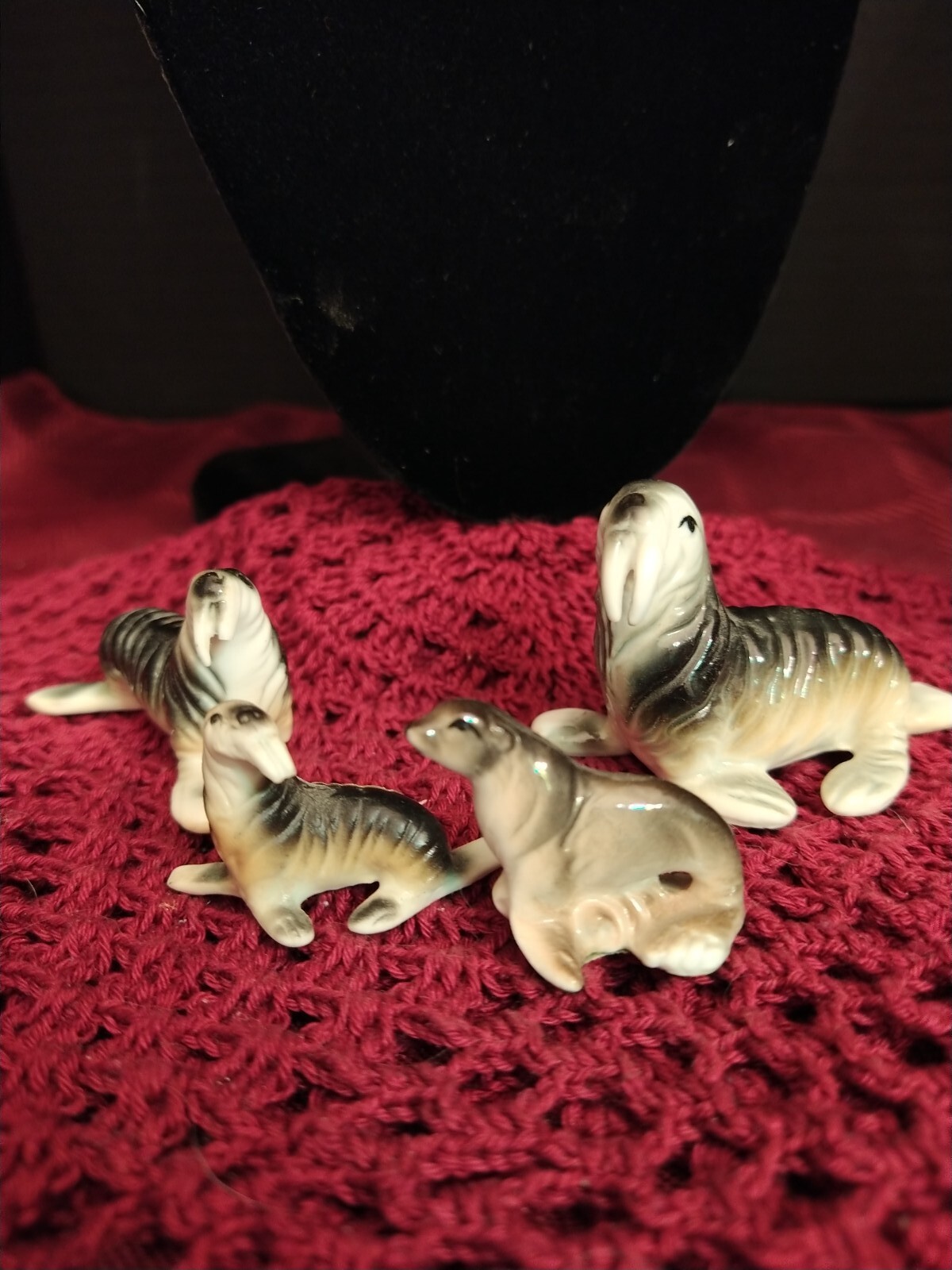 Vintage Bone China Miniature Walrus 3 Set Figurines 1960 Japan | eBay