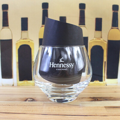 Hennessey Cognac Etched Logo Weighted Bubble Base Stemless Snifter ...
