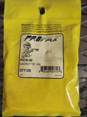 PROFAX PX14-30 CONTACT TIP .030" (KP14-30), 25 PACK | eBay