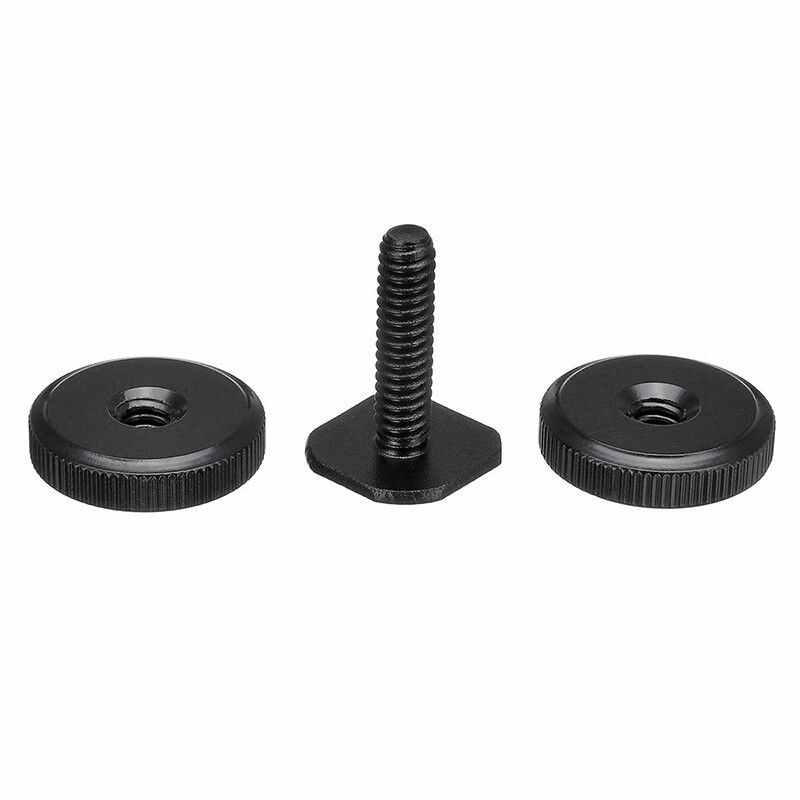 1 /4 Dual Nuts Mount Screw To Flash Camera Hot Shoe Adapter For GoPro ...