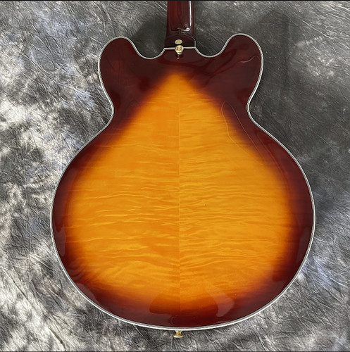 Custom ES-339 Electric Guitar Sunburst Quilted Maple Top Mahogany Body ...