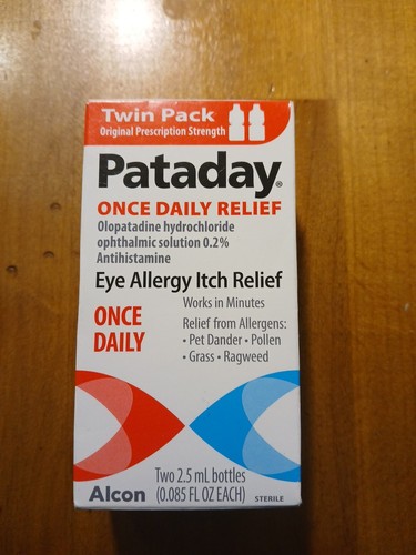 Pataday Once Daily Relief Eye Allergy Relief 2.5 ml Twin Pack Exp 10/25 ...