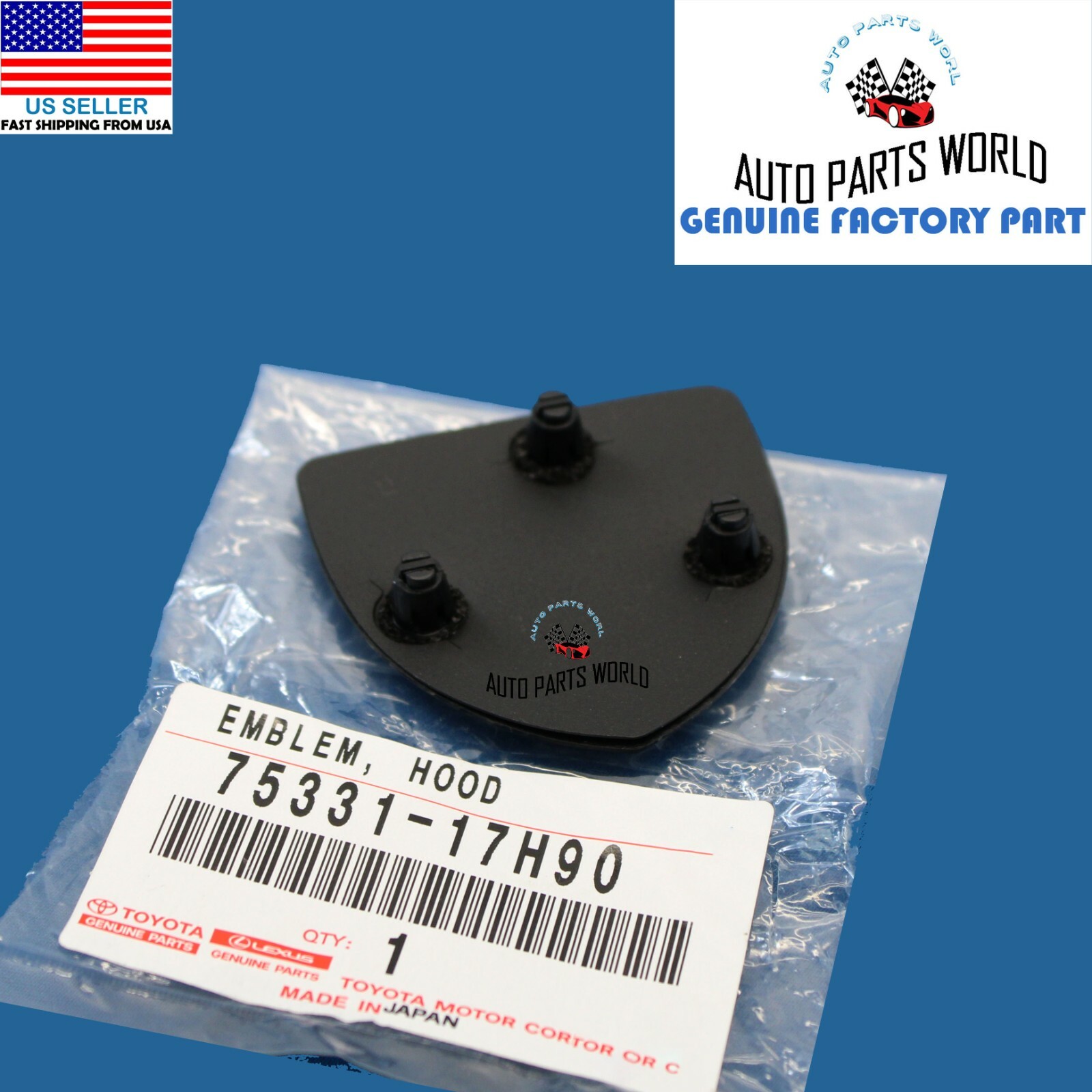 NEW GENUINE OEM TOYOTA 85-89 MR2 AW11 FRONT HOOD EAGLE RED EMBLEM 75331 ...