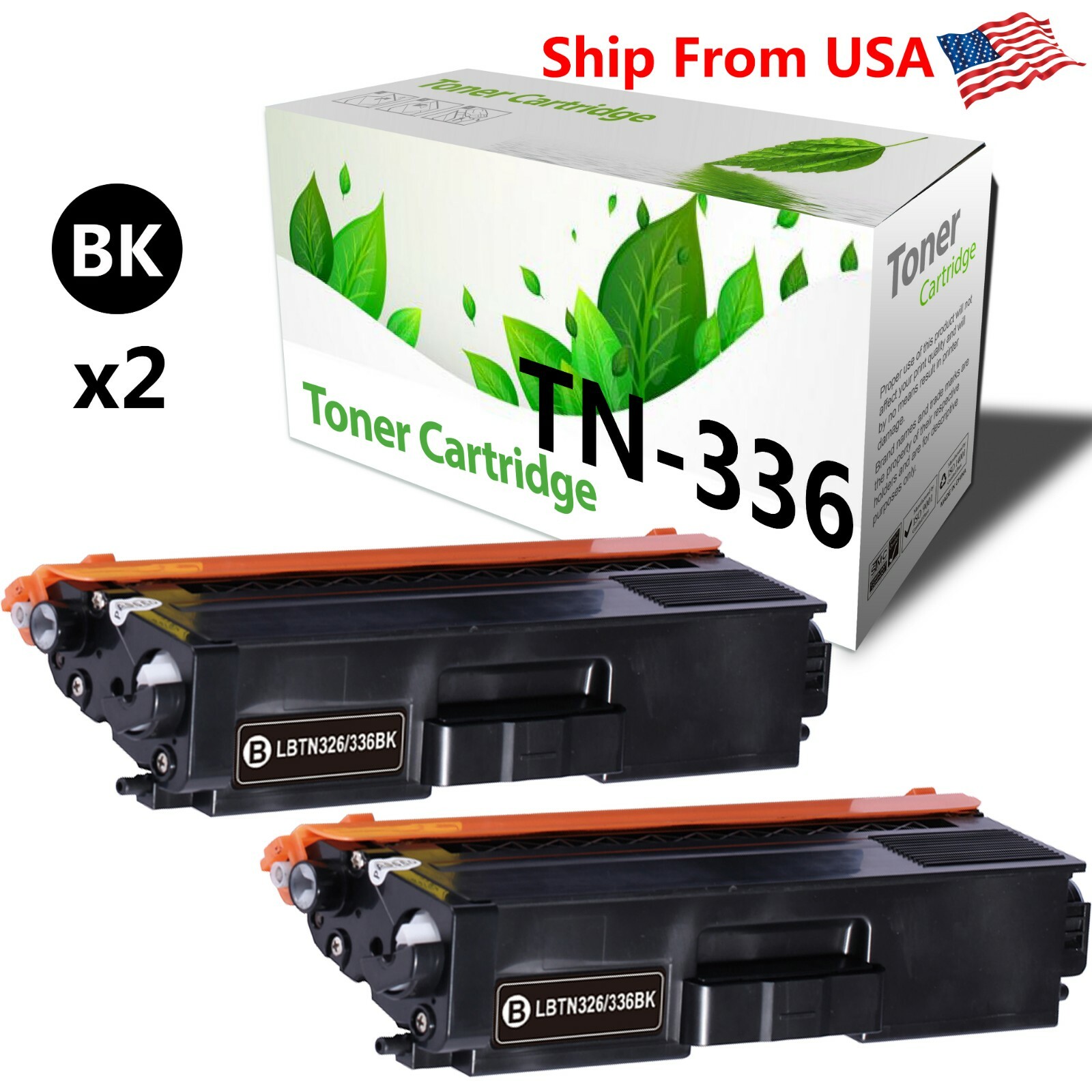 2PK TN-336 TN336 Toner Cartridge for Brother HL-8350CDWT DCP-L8450CDW ...