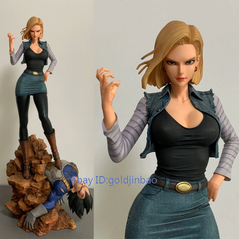Dragon Ball Android 18 Resin Figure Green Leaf Studio Vegeta Stand In ...
