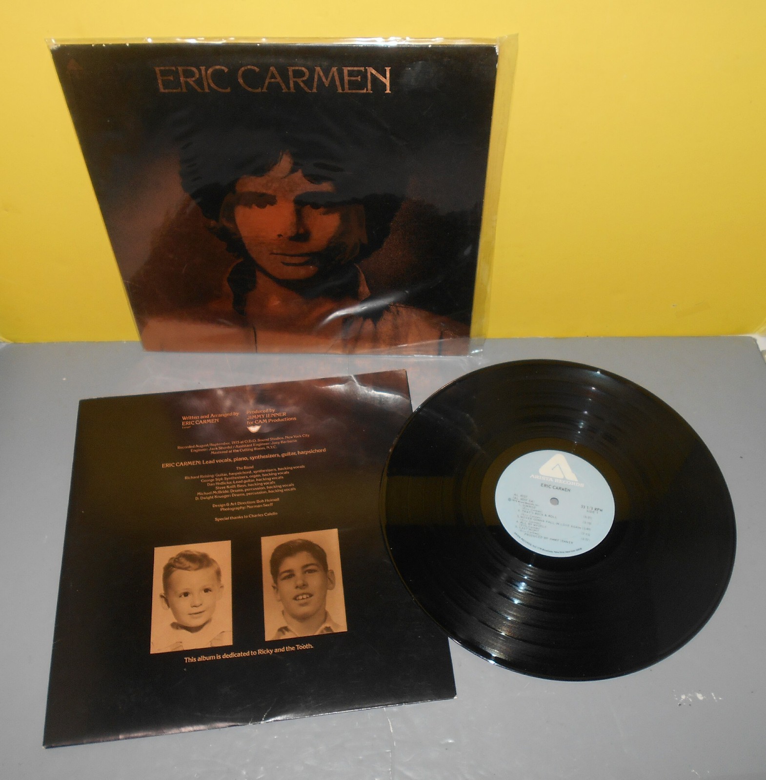 Eric Carmen - Eric Carmen Record LP Vinyl Album 1975 Arista AL 4057 ...