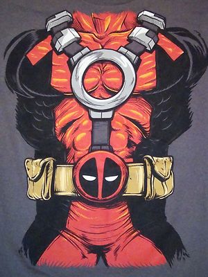 Deadpool Head-In-Hole Marvel Comics T Shirt XL | eBay