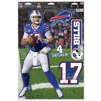 JOSH ALLEN BUFFALO BILLS 11"X17" WALL DECAL SHEET NFL LICENSED LIKE A ...