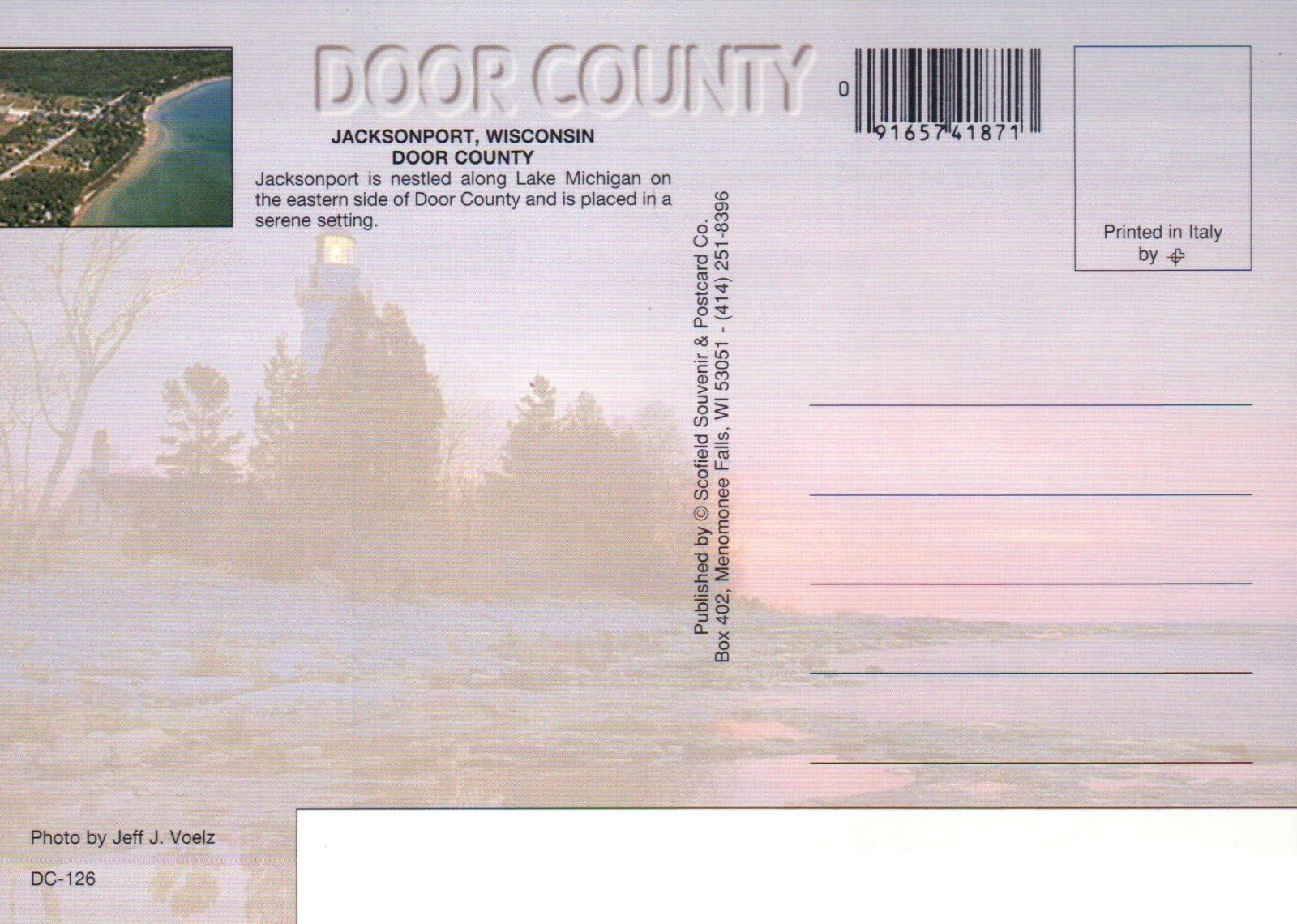 Jacksonport, Door County, Wisconsin, Aerial View, Lake Michigan, WI ...