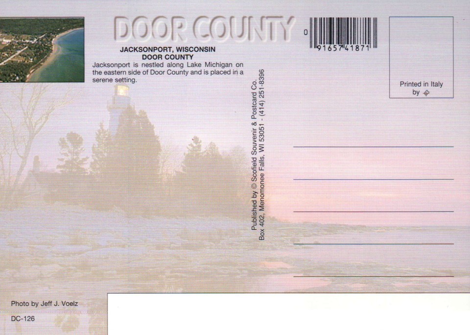 Jacksonport, Door County, Wisconsin, Aerial View, Lake Michigan, WI ...