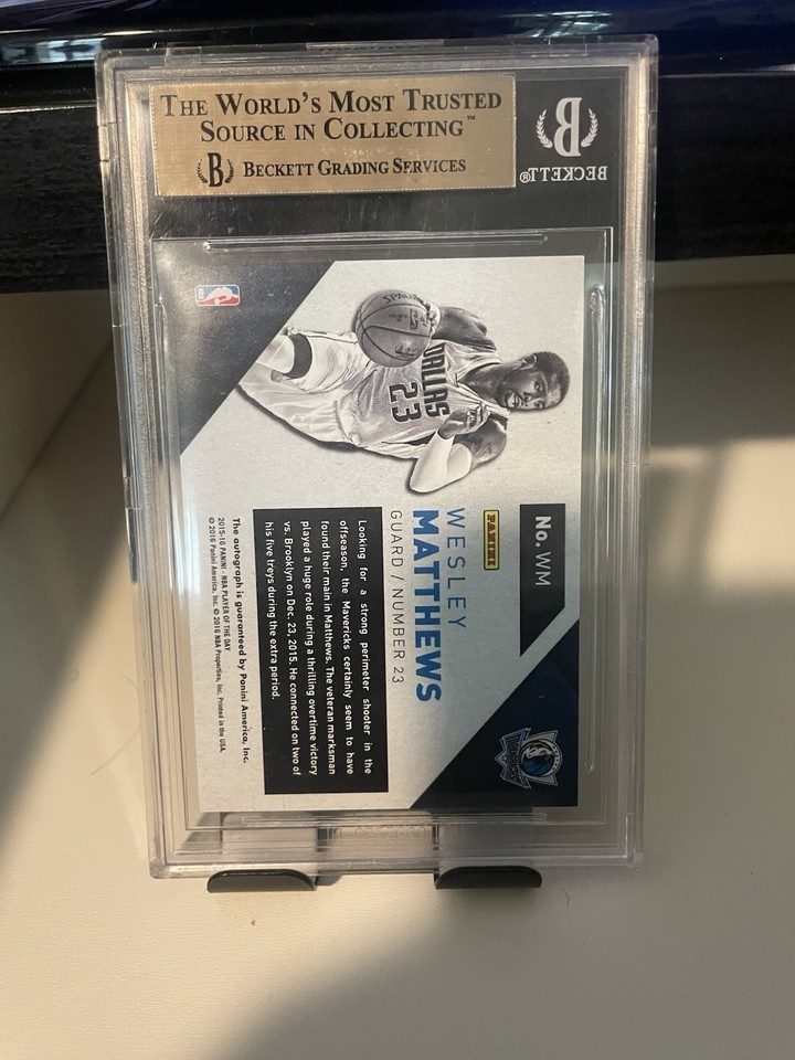 2016 Panini NBA Player Of The Day Autograph Wesley Mathews | eBay