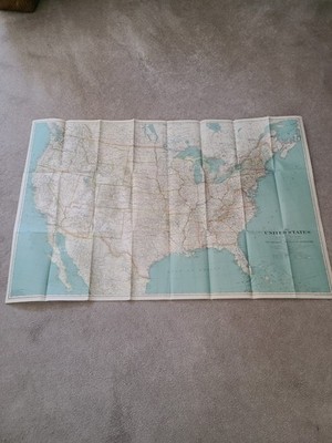 ⫸ Vintage 1933 UNITED STATES Map, National Geographic Magazine, 40 x 27 ...