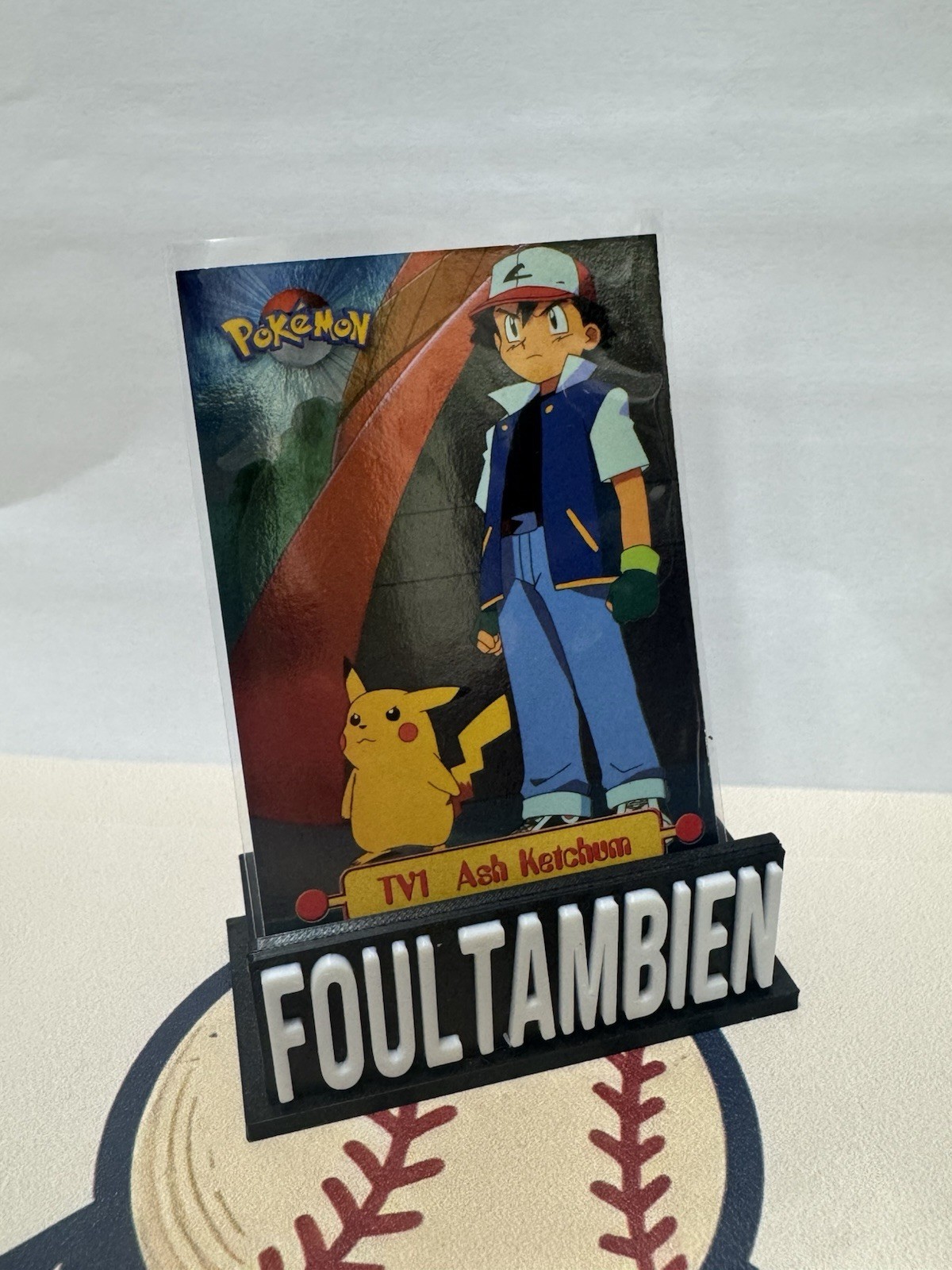 1999 BLUE Topps Pokemon TV Animation Ash Ketchum Series 1 Foil #TV1 | eBay