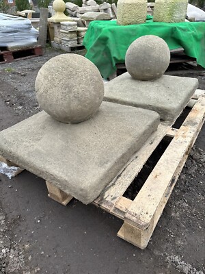 Garden stone pillar post tops,Ball finials,Post pier caps,Copings,drive ...