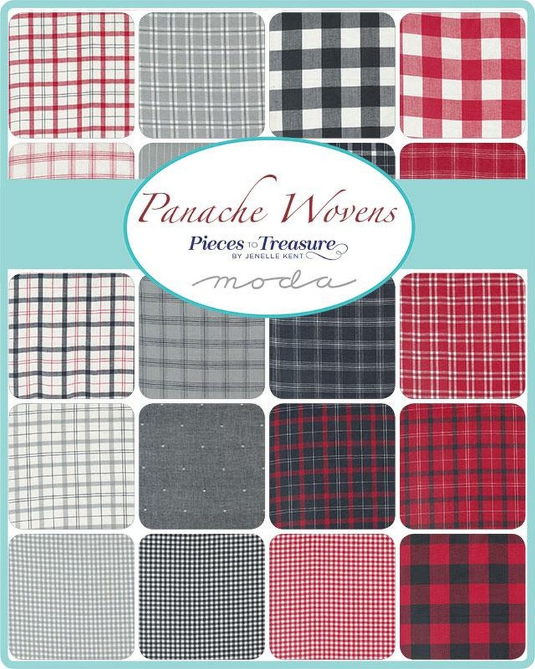 Panache Wovens Moda Charm Pack 42 100% Cotton 5" Precut Fabric Squares ...