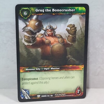 World Of Warcraft Crown Of The Heavens 134/198 Grug The Bonecrusher TCG ...