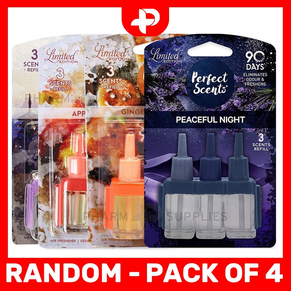 4 x Febreze 3Volution Plug in Refills Perfect Scents Air Freshener ...