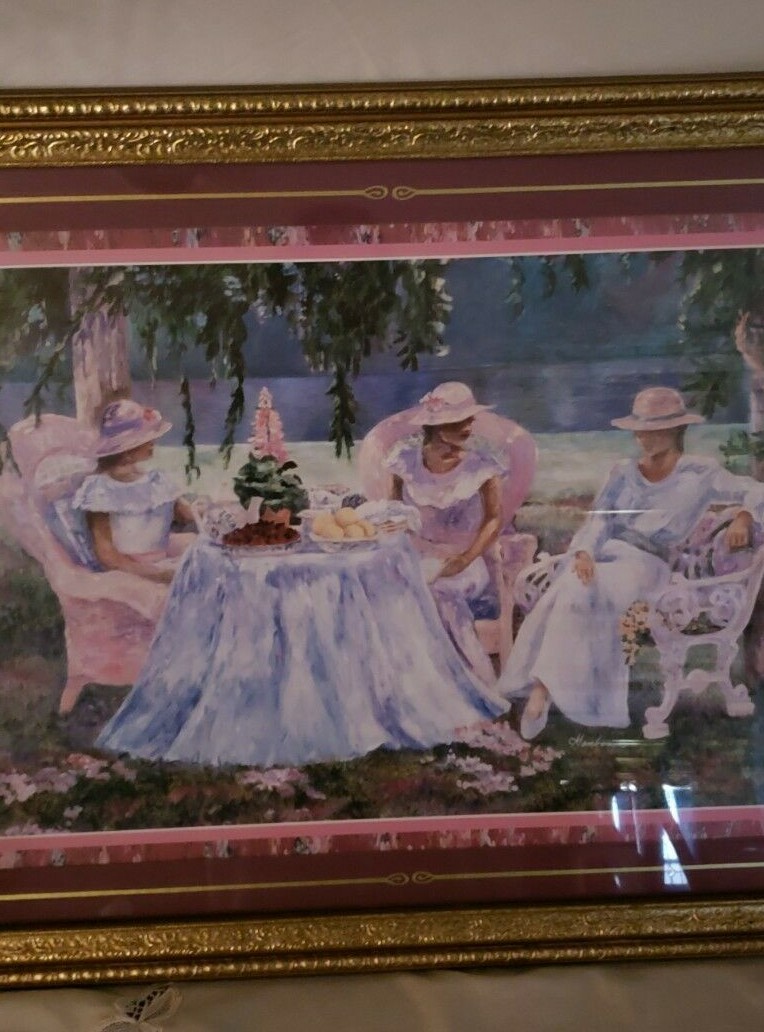Afternoon Tea by Consuelo Gamboa 22"x29" Framed Art Print | eBay