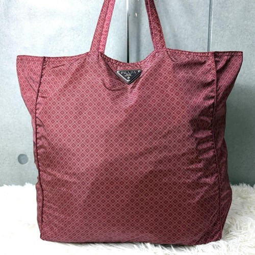 Rare PRADA Tote Bag Triangle Logo All over Pattern Diamond Geometric ...