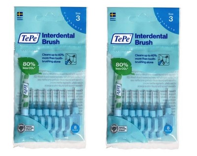 TePe Blue Regular 0.6mm 2 Packets of 8 - (16 Brushes) Bundle | eBay
