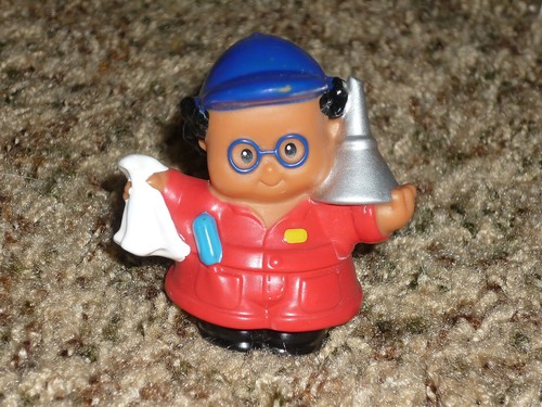 Fisher Price Little People Mechanic Michael for Car Oil Can Boy | eBay
