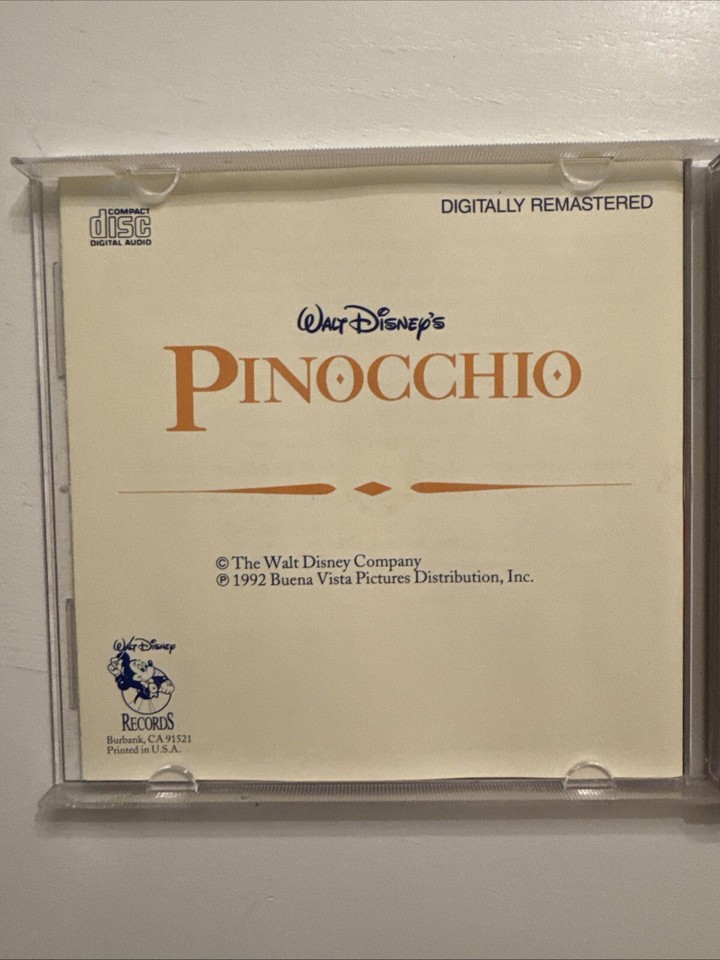 Disney Pinocchio CD Soundtrack Walt Disney Records | eBay