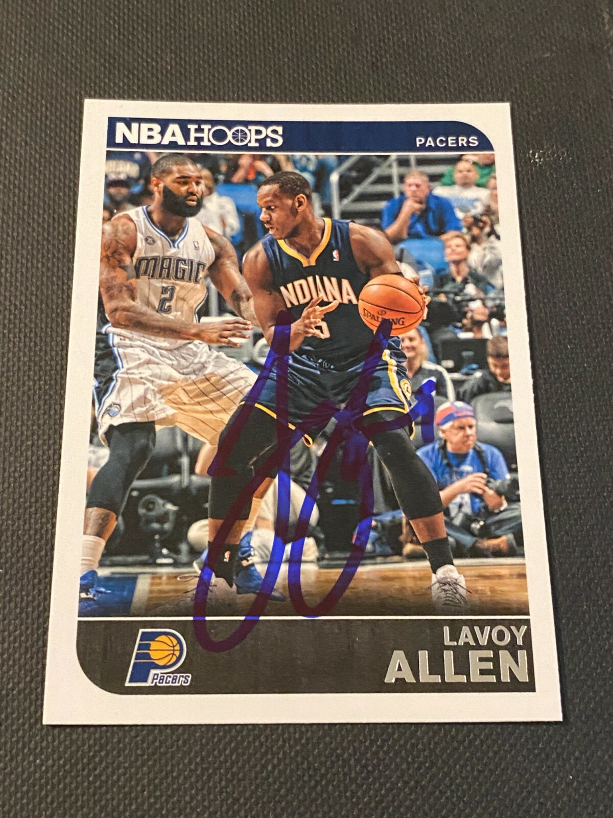 Lavoy Allen Signed 2014-15 Panini Hoops Card Auto Pacers NBA Autograph ...