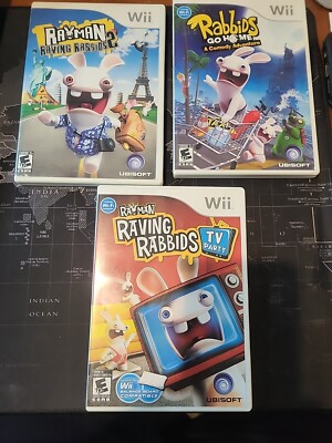 Rayman Raving Rabbids Wii game - 3 GAMES | eBay