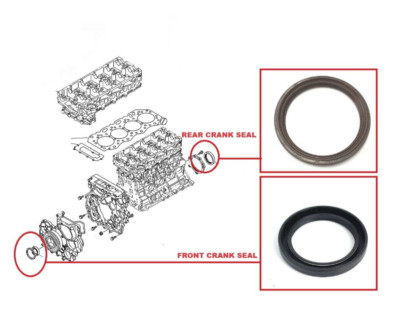 Pour Isuzu Trooper UBS55 2.8TD 4JB1 Vilebrequin Moteur Joint avant ...