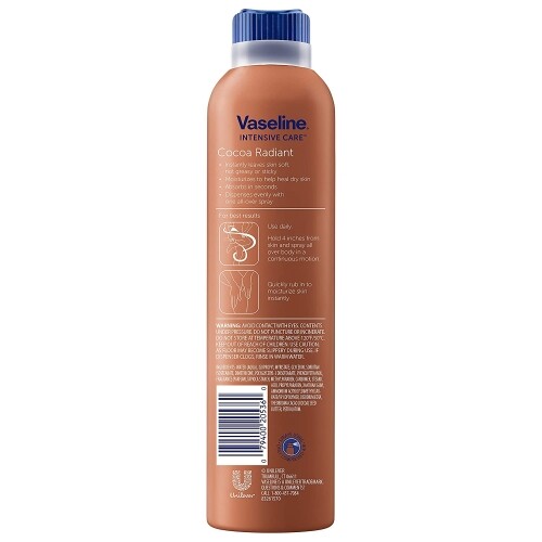 6 Pack Vaseline Intensive Care Spray Moisturizer, Cocoa Radiant 6.5 oz ...