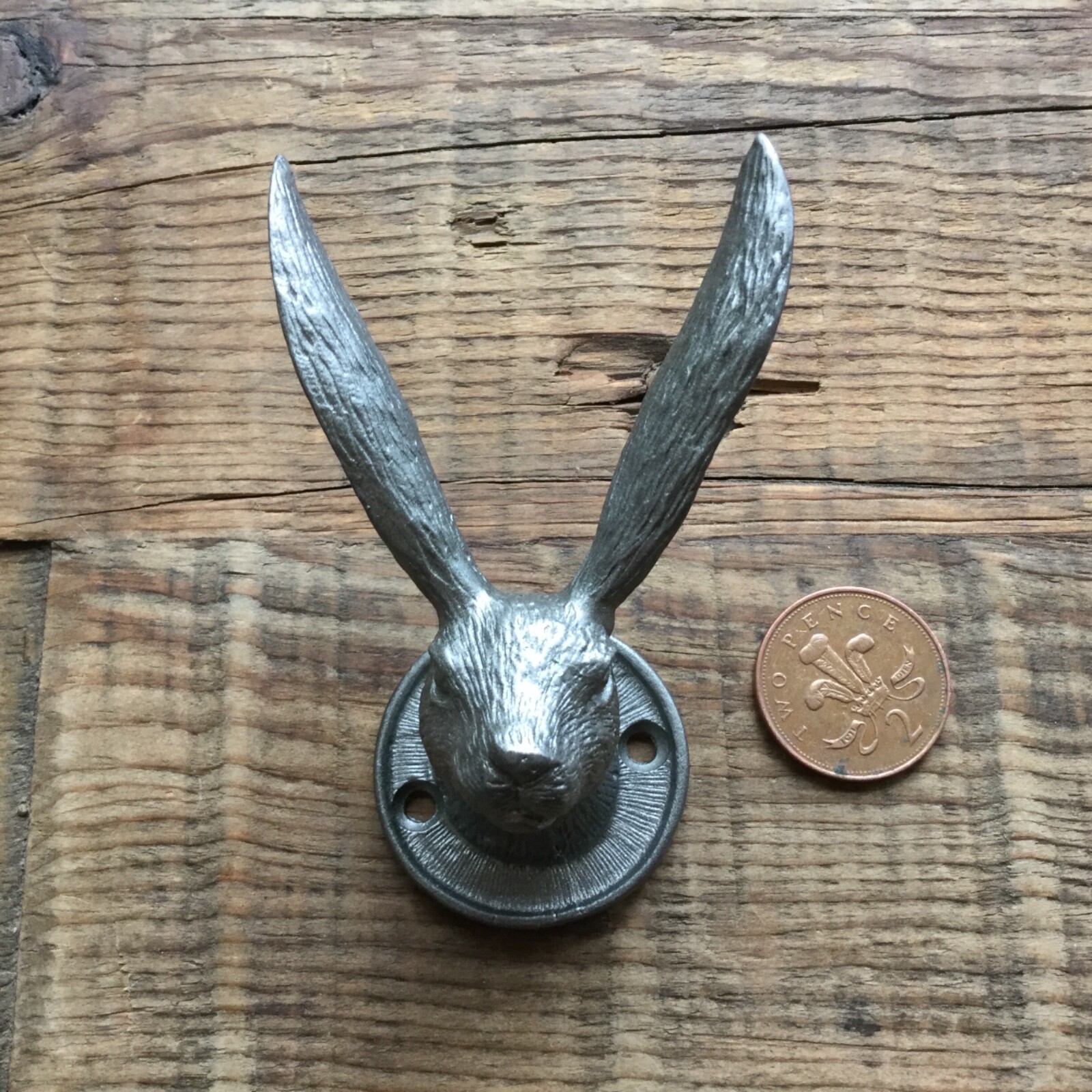 Pewter Hare Coat Hook Rabbit Wall Sculpture Vintage Metal Retro Antique Silver for sale online ...
