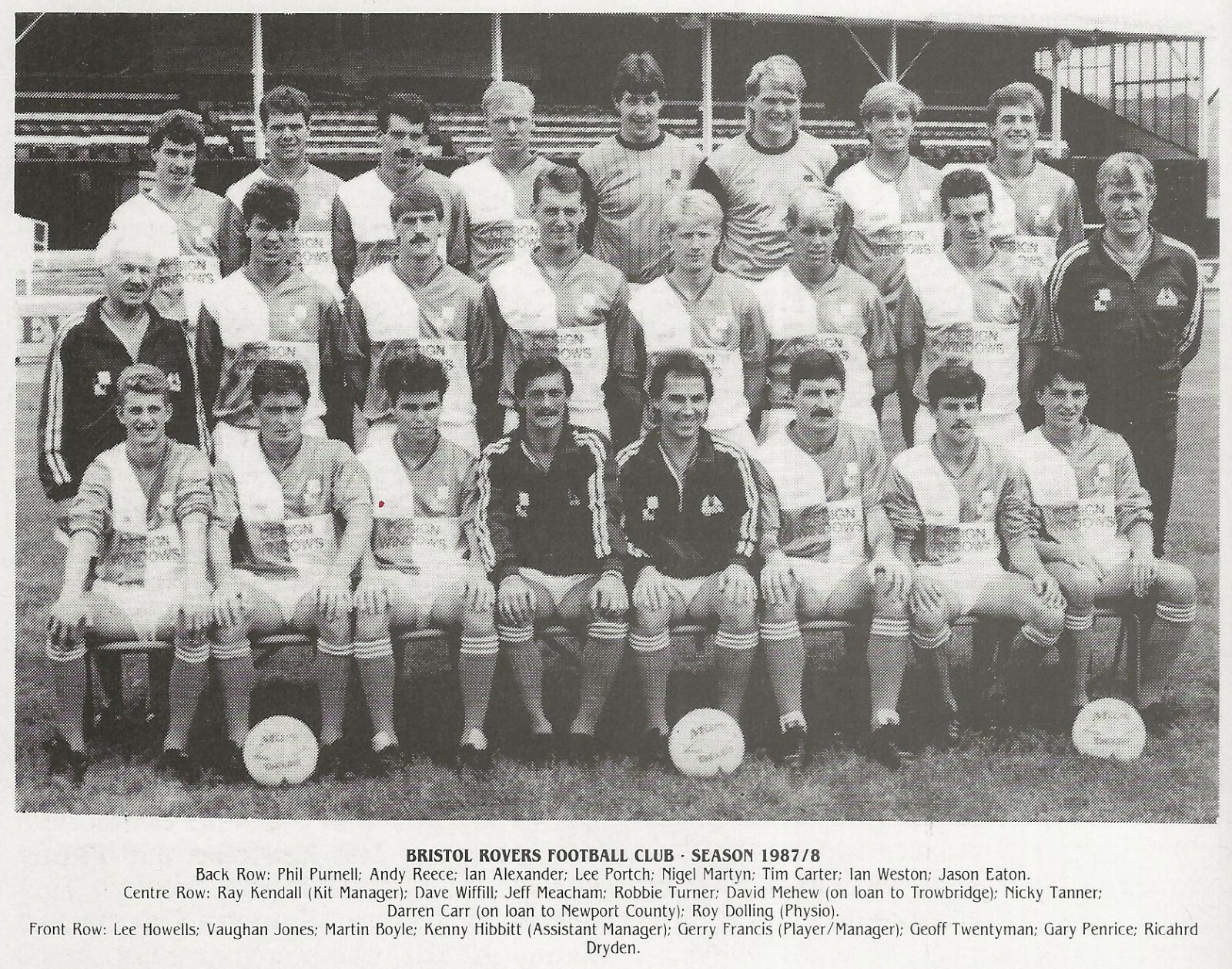 BRISTOL ROVERS FOOTBALL TEAM PHOTO>1987-88 SEASON | eBay