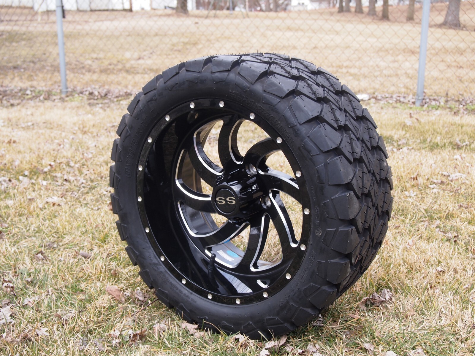 14" Black Golf Cart Wheels & Tires 22x10-14 All Terrain, EZGO/Club Car ...