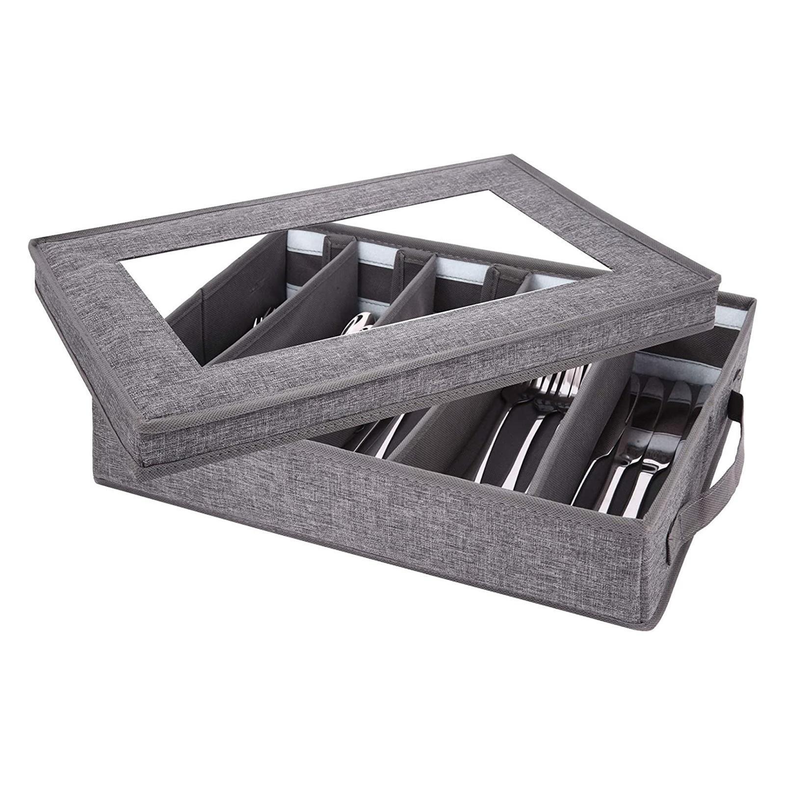 Silverware Box Organizer Tableware Utensil Chest for Cutlery Spoons ...