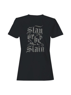 Gothic "Slay or Be Slain" Graphic Women's T-shirt | eBay