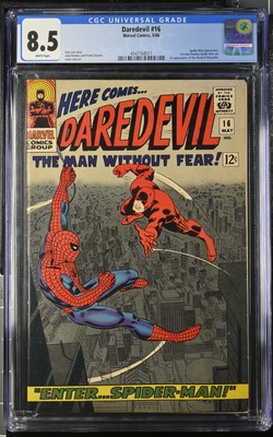 Daredevil #16 - Marvel Comics 1966 CGC 8.5 Spider-Man appearance. 1st ...