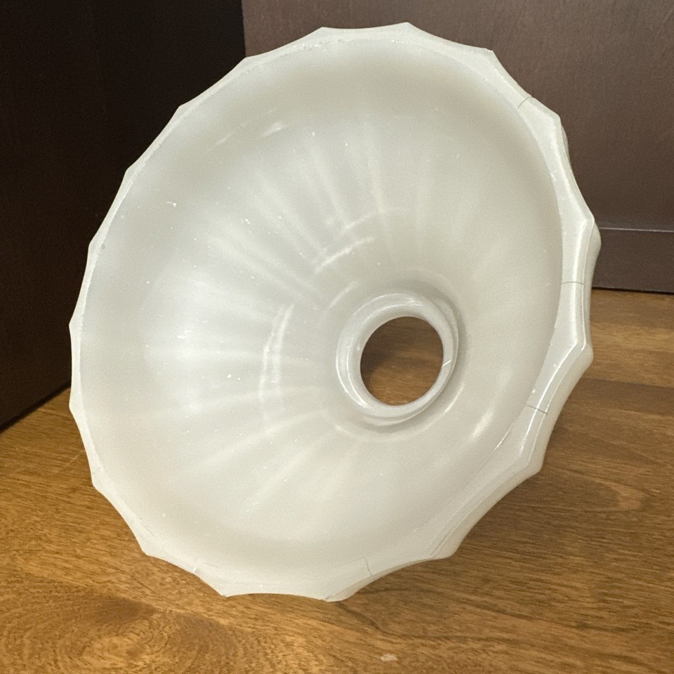 Industrial Clam broth Glass Light/Lamp Shade 7” Wide-2 1/8” Fitter ...