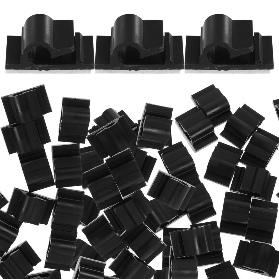 2 Pieces Clamp Line Card Mini Cable Clips Clamps Adhesive Holder | eBay