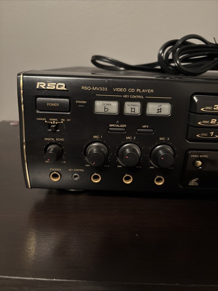 RSQ MV-333 Karaoke Player 3-Tray 3-Disc 3-Mic Video CD/CD+G/VCD | eBay
