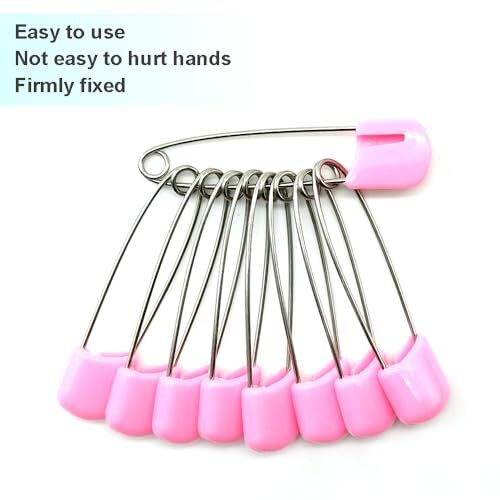 50 Pcs Diaper Pins Nappy Pins Plastic Head Safety Pins with Safe ...