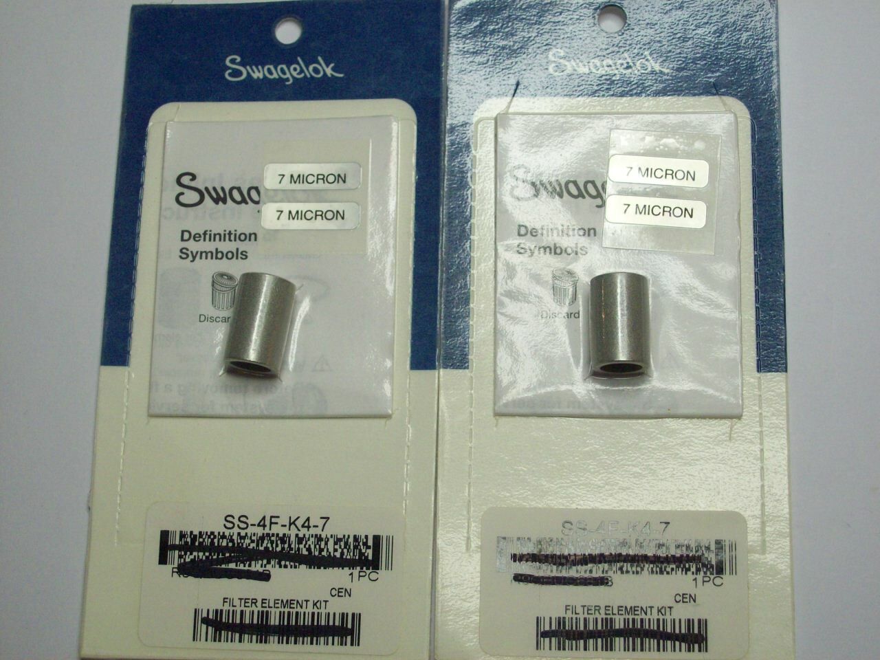 2- Swagelok 7 Micron Filter Element for 4F, 2TF, & 4TF Series. SS-4F-K4 ...