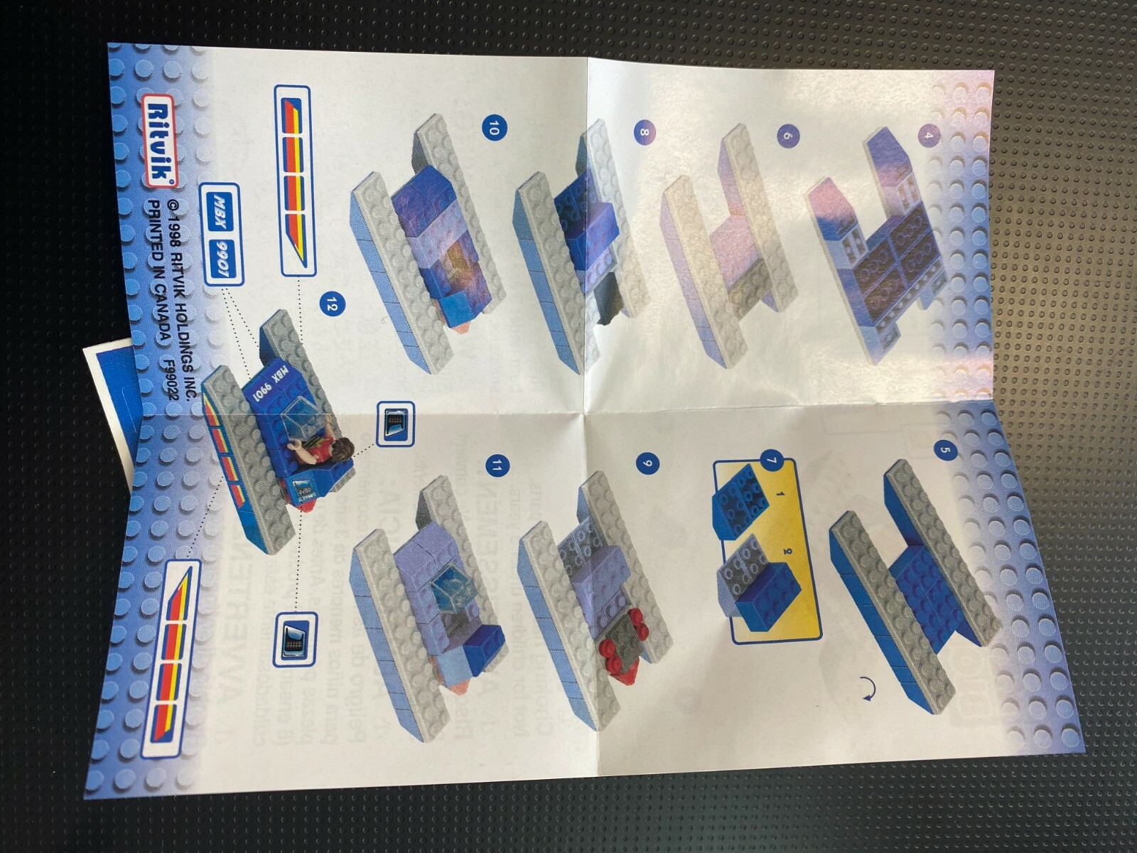 Vtg MEGA BLOKS RITVIK BLOCKS Square Figure Race Car Boat MBX 9901 35 ...