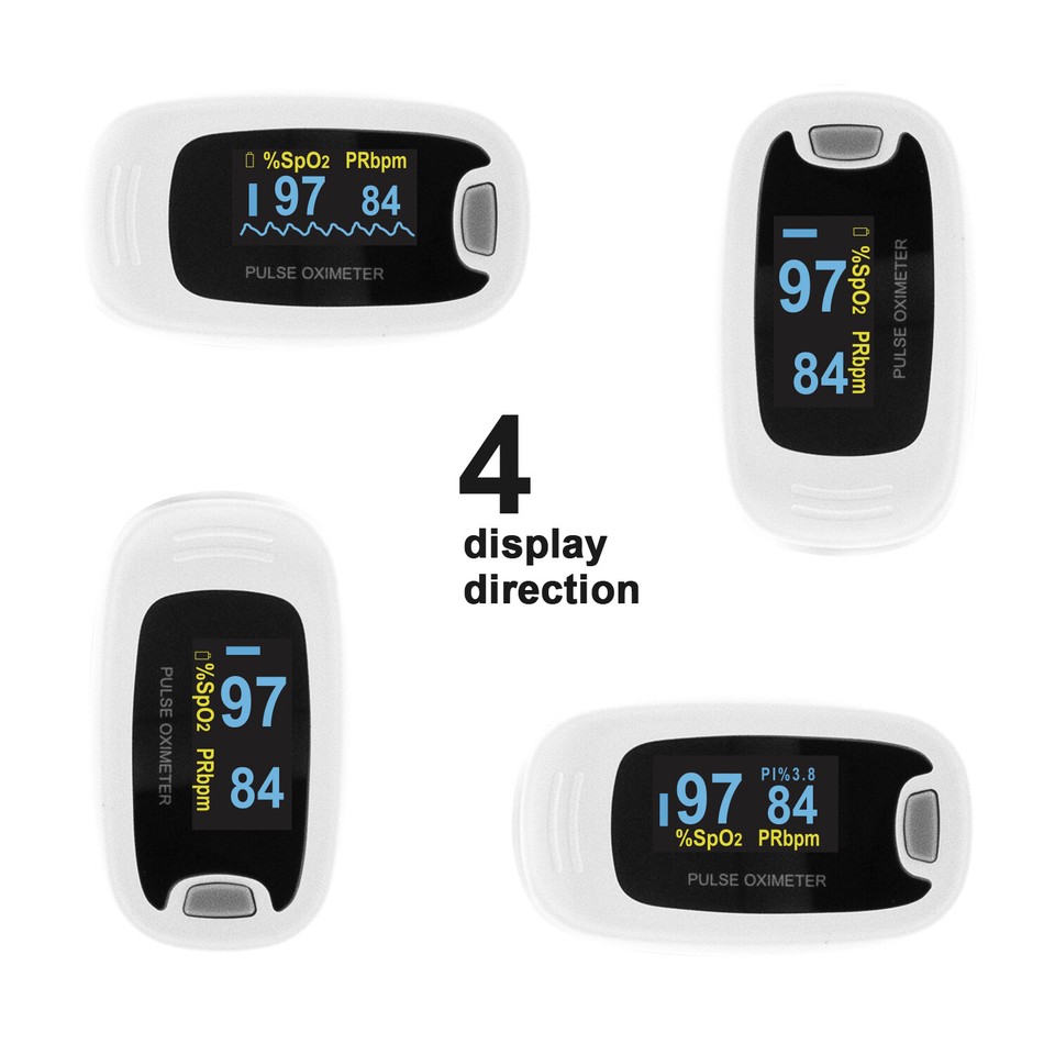 OLED Finger Pulse Oximeter Blood Oxygen Monitor SpO2 Heart Rate Tester ...