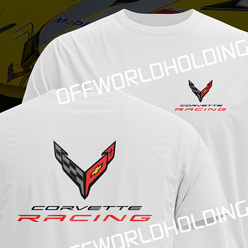 CORVETTE RACING C8R logo 2-sided Print t-shirt LeMans IMSA Jake Z06 GT3 ...