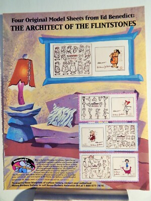ED BENEDICT FLINTSTONES ART PIECE VTG ORIG 1995 ADVERTISEMENT | eBay