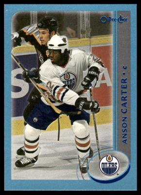 2002-03 O-Pee-Chee #33 Anson Carter Pee-Chee - Premier Blue Line #/500 ...