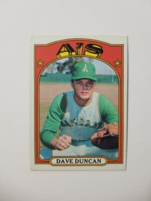 DAVE DUNCAN 1972 TOPPS BASEBALL CARD #17 OAKLAND ATHLETICS | eBay