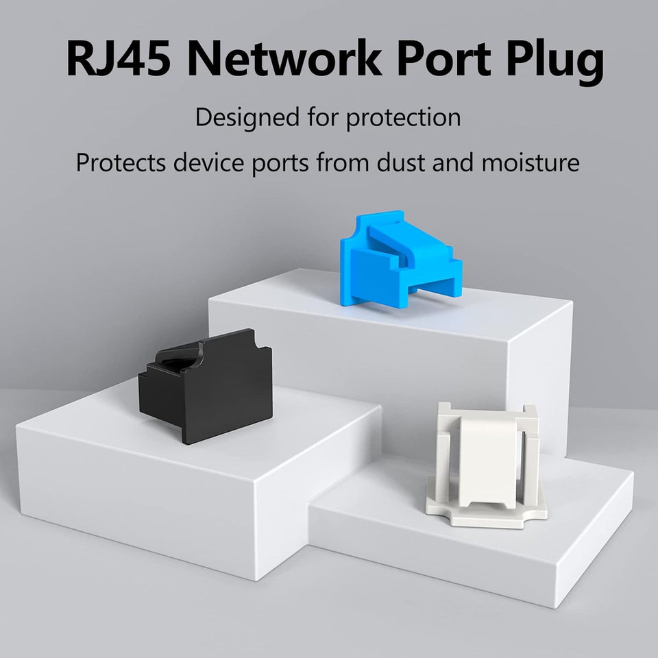 10Pcs RJ45 Jack Dust Cover, Reusable,Rj45 Dust Cover Cap,Rj45 anti Dust ...