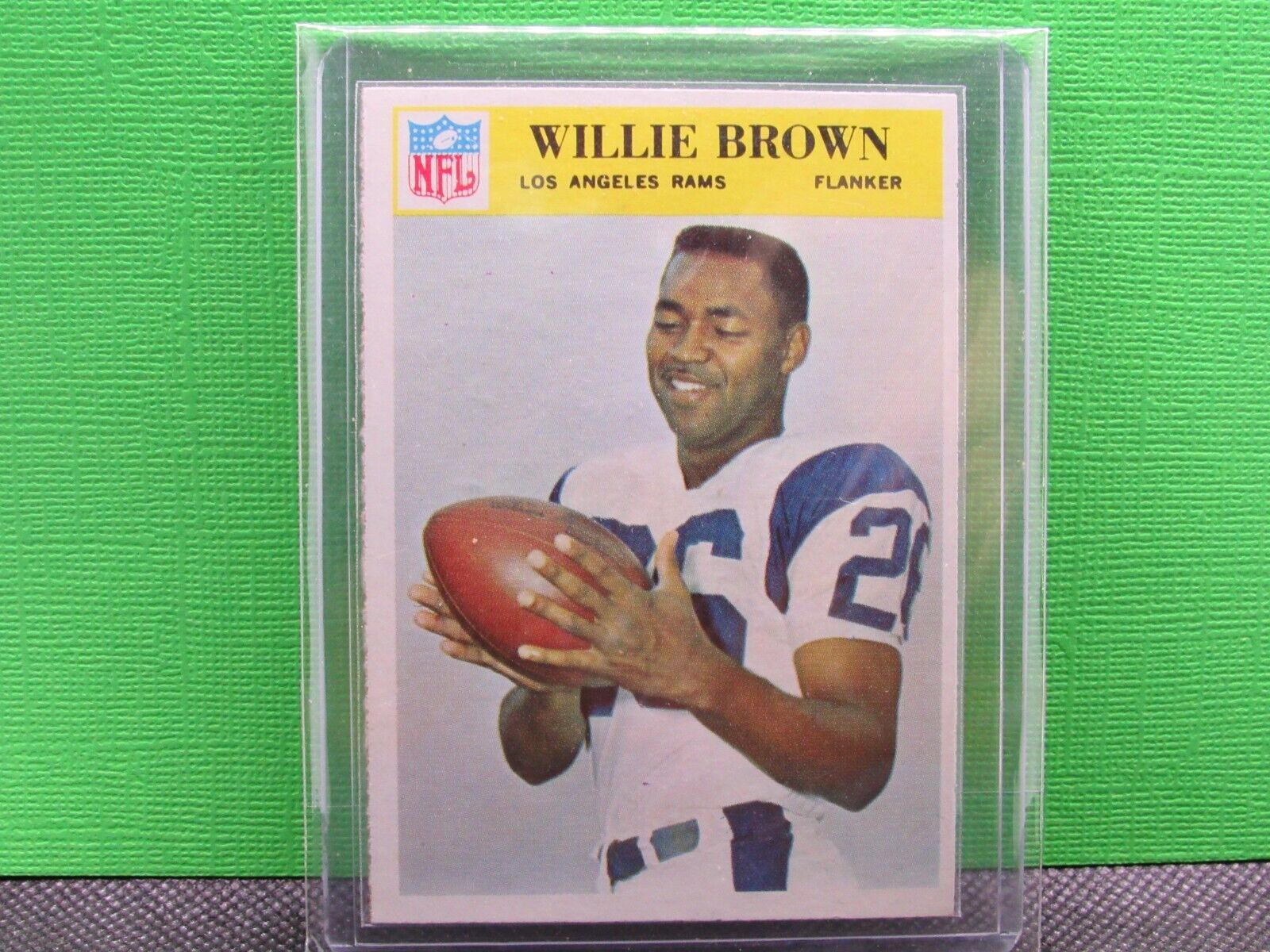 1966 WILLIE BROWN PHILY FOOTBALL CARD # 93 LOS ANGELES RAMS RIP | eBay